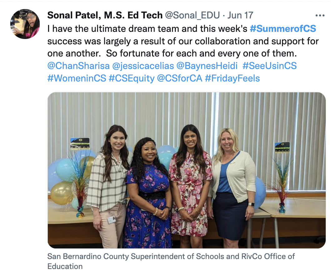 Summer of CS 2022 #SeeUsInCS - Computer Science for California